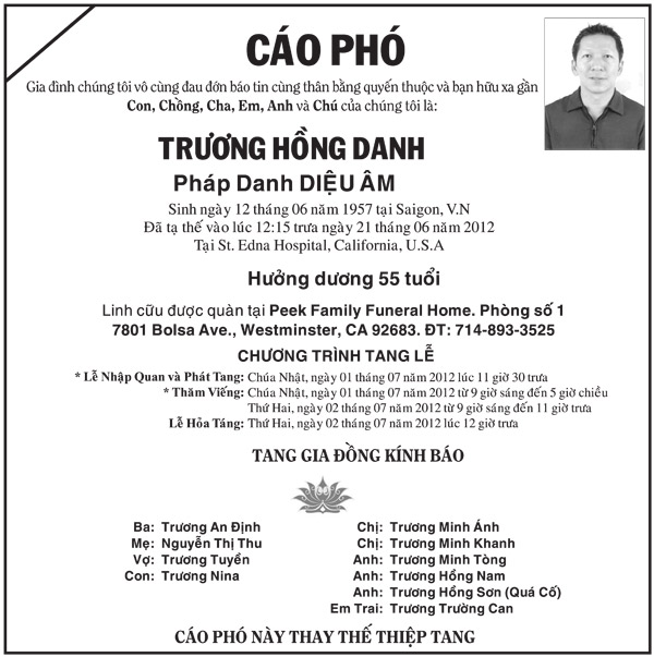 Ông Trương Hồng Danh - Nguoi Viet Online